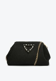 Bolsa Clutch Jess Natural Preta | Schutz