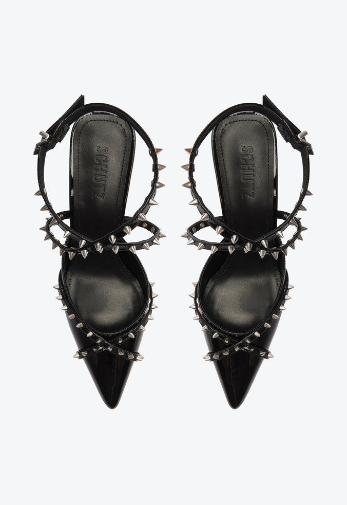 Sandália Zoey Pump Verniz Preta | Schutz Sandália Zoey Pump Verniz Preta | Schutz