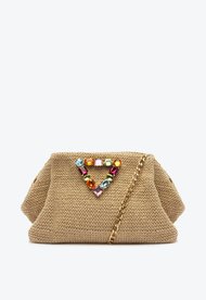 Bolsa Clutch Jess Natural Bege | Schutz